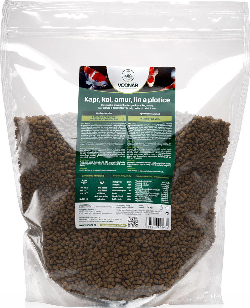 Vodnář Kapr, koi, amur, lín a plotice 1,5 kg od 228 Kč - Zbozi.cz