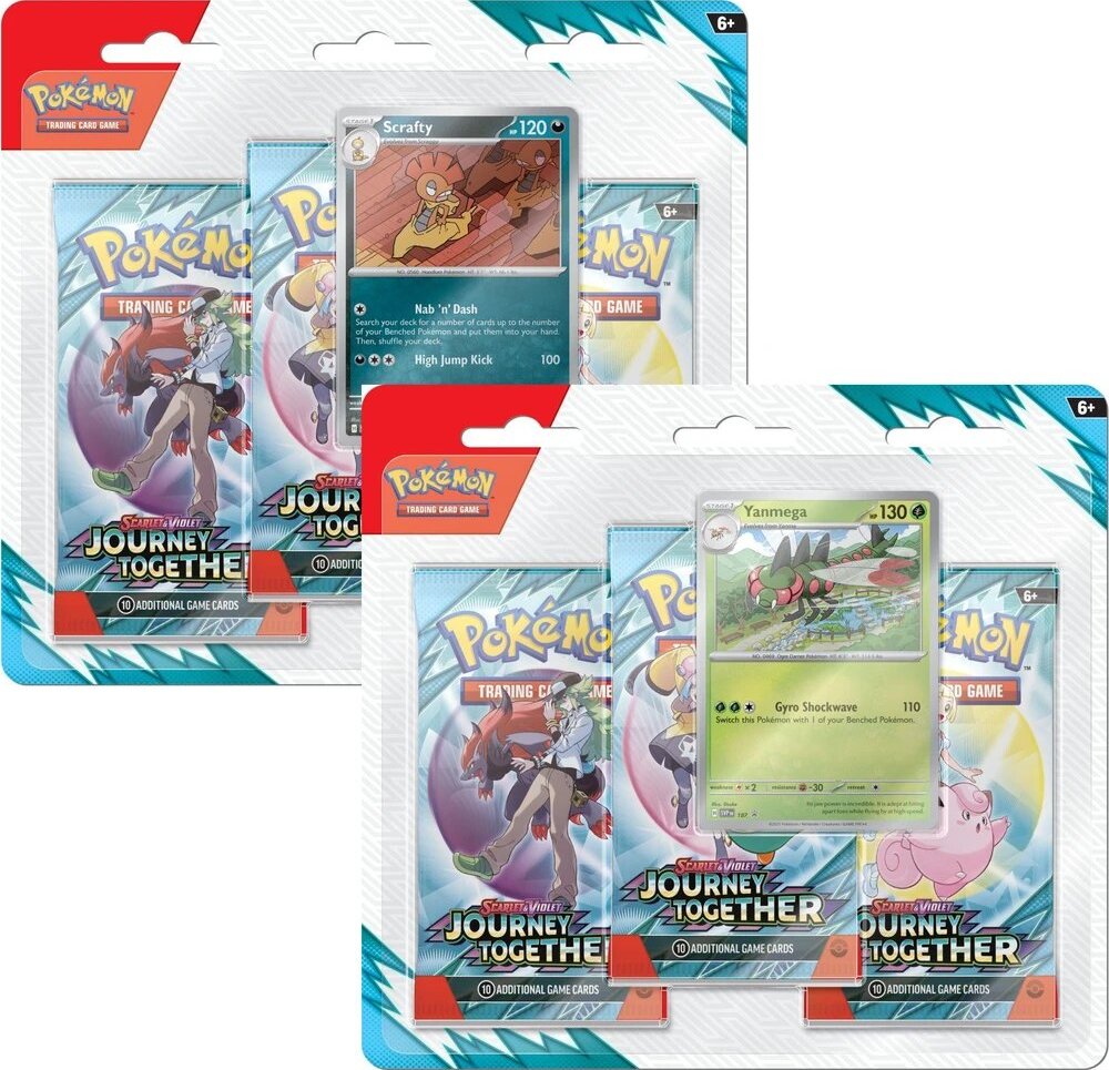 Pokémon TCG Scarlet and Violet 09 Journey Together 3x Blister Booster ...