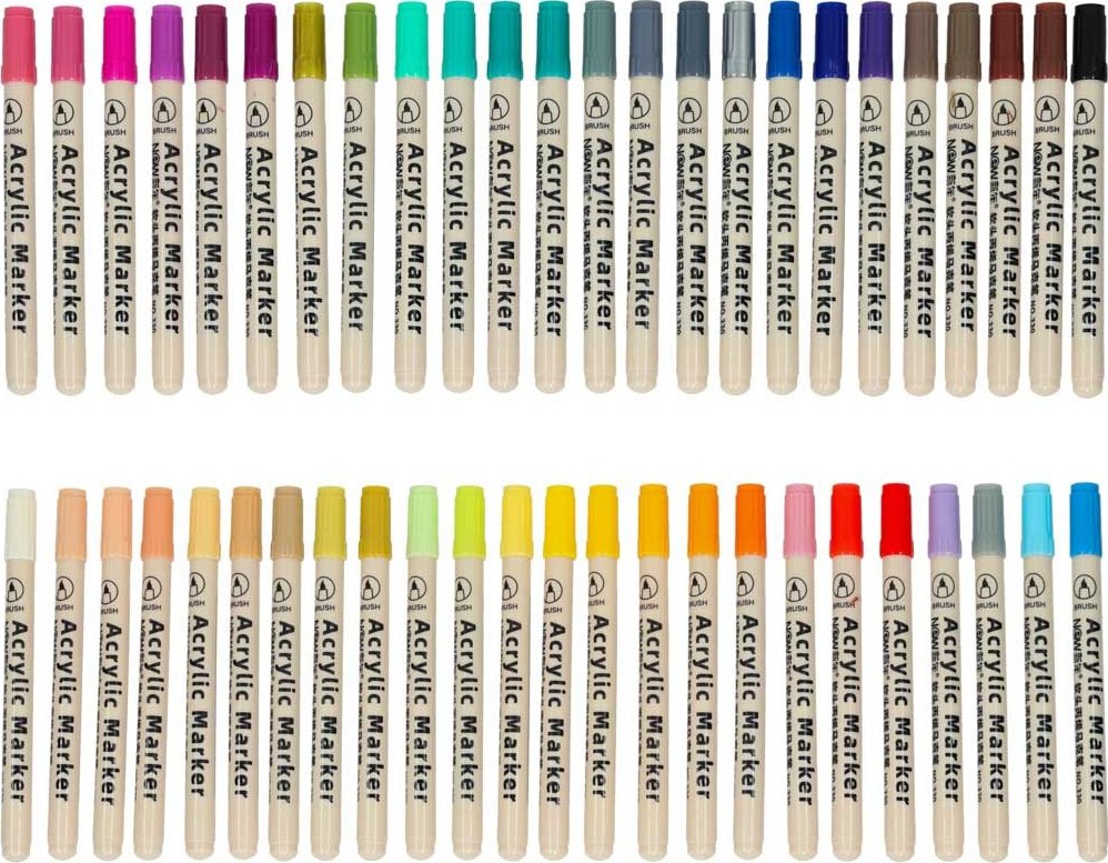 Voděodolně akrylové fixy na malování sada 48 ks - Zbozi.cz