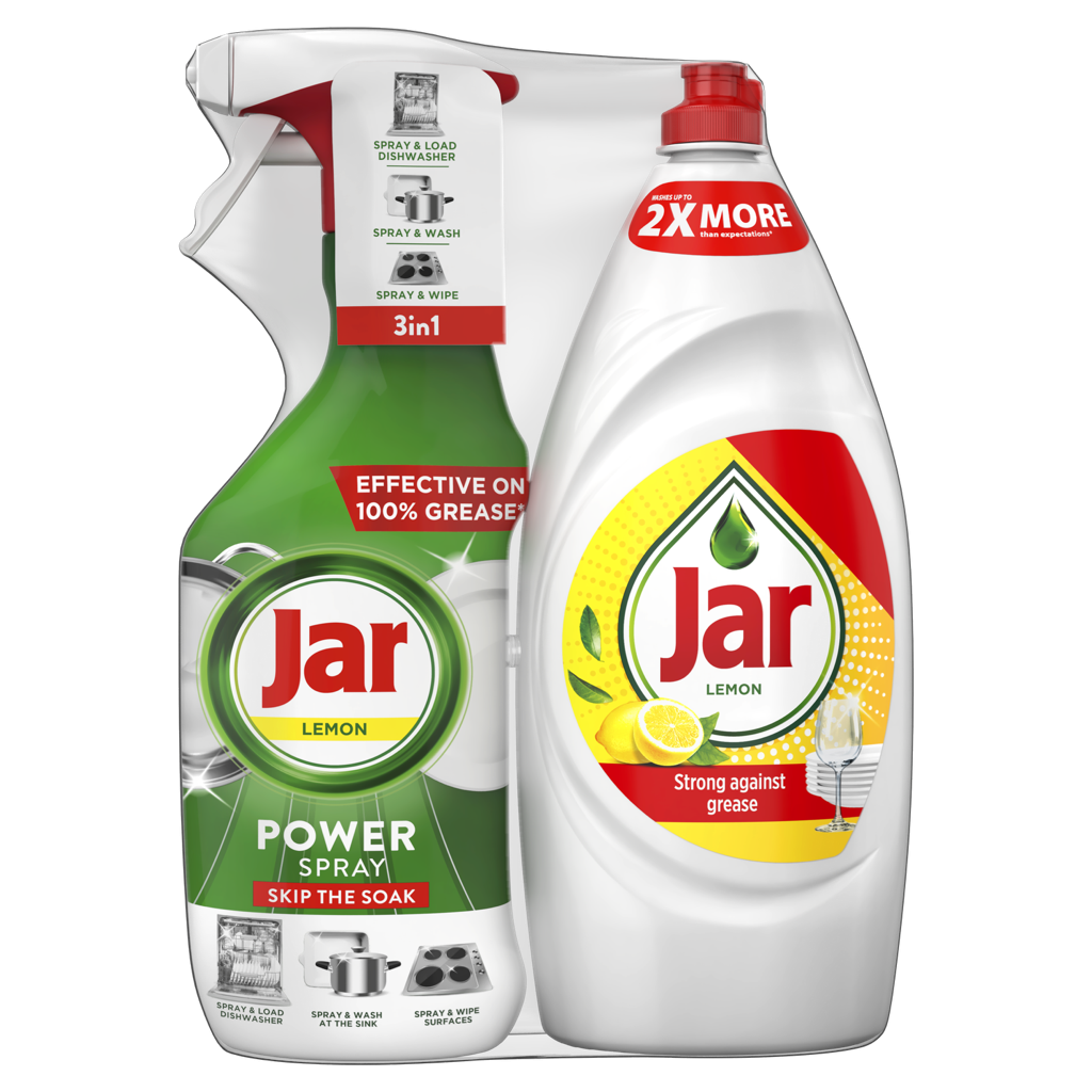 Jar Power Spray 3v1 Lemon 0,5 l plus Jar Lemon 0,9 l od 135 Kč - Zbozi.cz