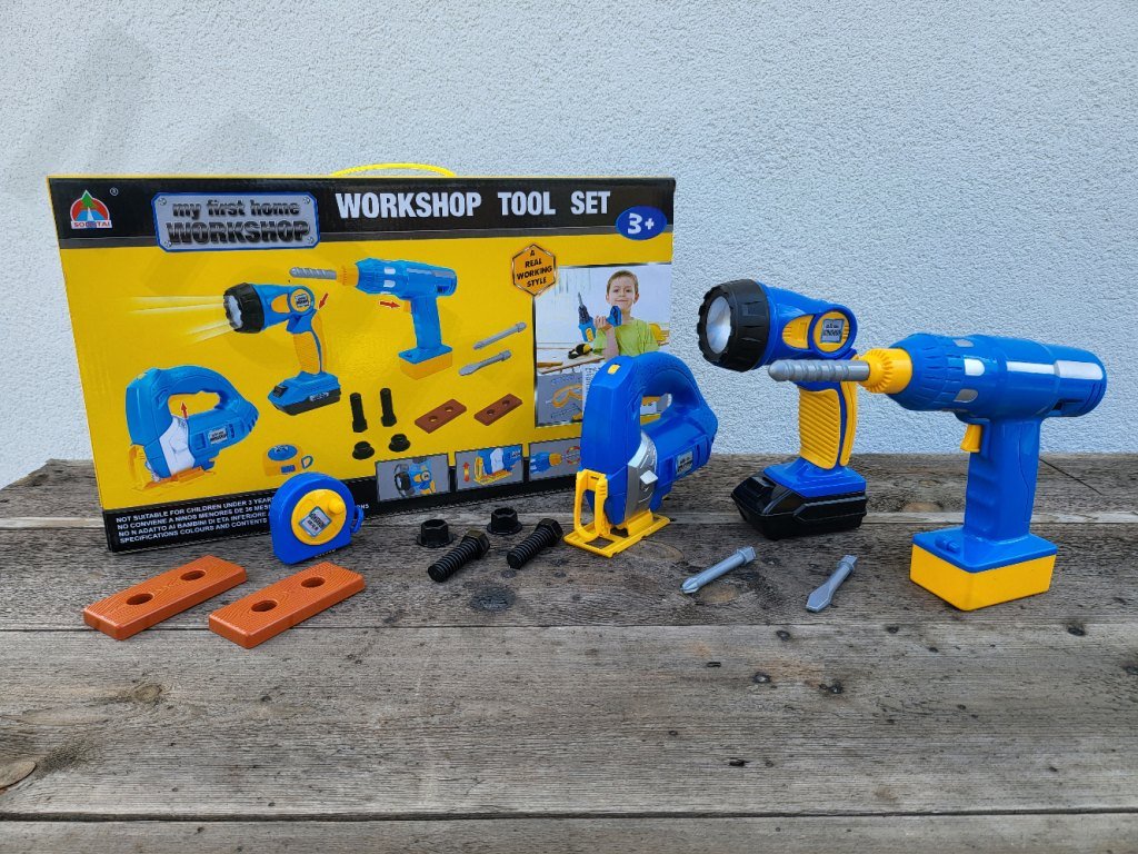 Sada nářadí My First Home Workshop vrtačka/pila/svítilna - Zbozi.cz