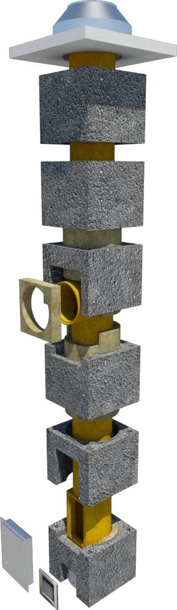 Komíny CZ Komínová sestava 160 mm-5 m OM Úhel vývodu z komínu: 90° od ...