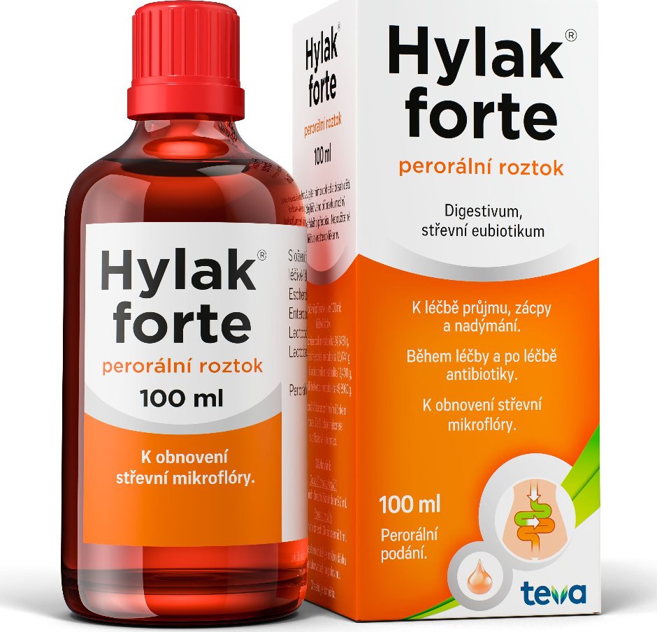 Foto Lék na průjem Teva Hylak Forte 100 ml - Zbozi.cz