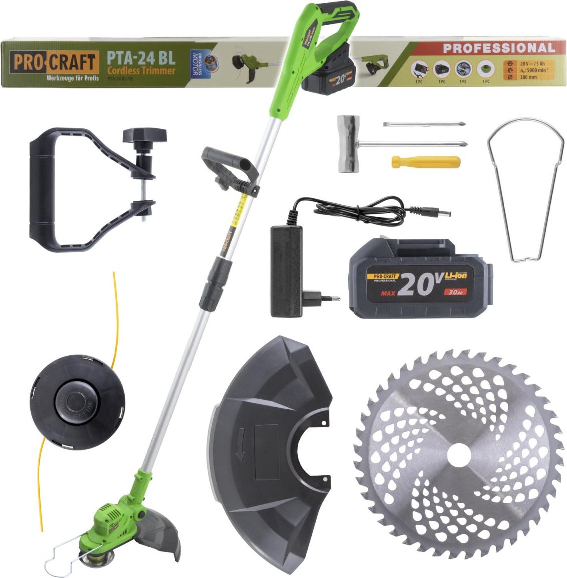 Procraft PTA24 BL 3,0 Ah + nabíječka + příslušenství od 1 669 Kč - Zbozi.cz