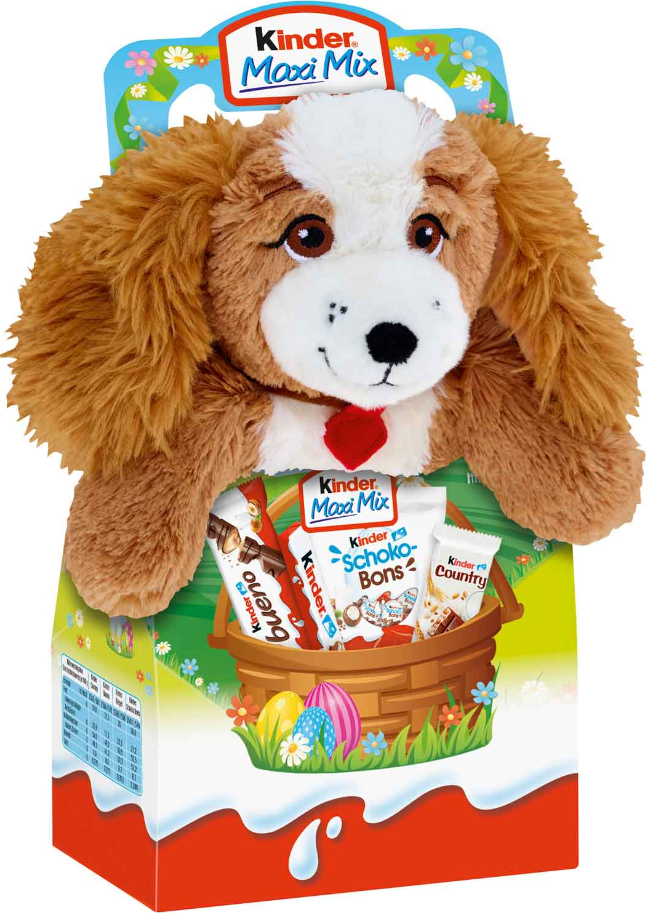 Kinder Maxi mix cukrovinek s plyšovou hračkou Fenja Fellnase 133 g ...