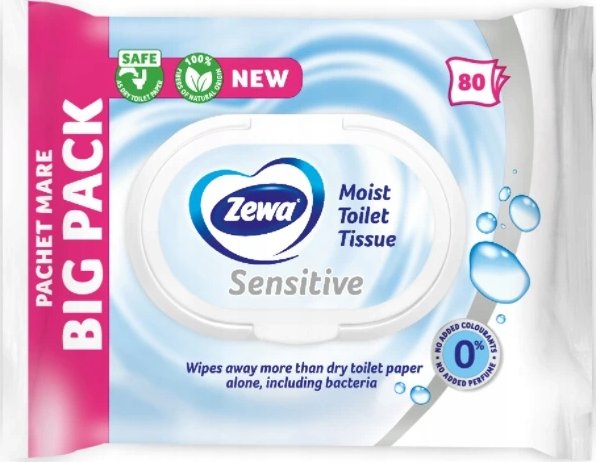 Recenze Zewa Senzitive vlhčené toaletní ubrousky 80 ks - Zbozi.cz