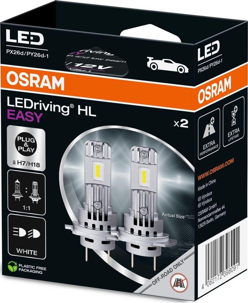 OSRAM LEDriving HL Easy 64210DWESY-2HB H7/H18 12V 16W 2 ks od 930 Kč - Zbozi.cz