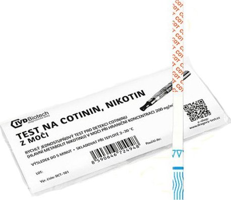 IVD Biotech Test na cotinin/nikotin z moči 1 ks od 43 Kč - Zbozi.cz