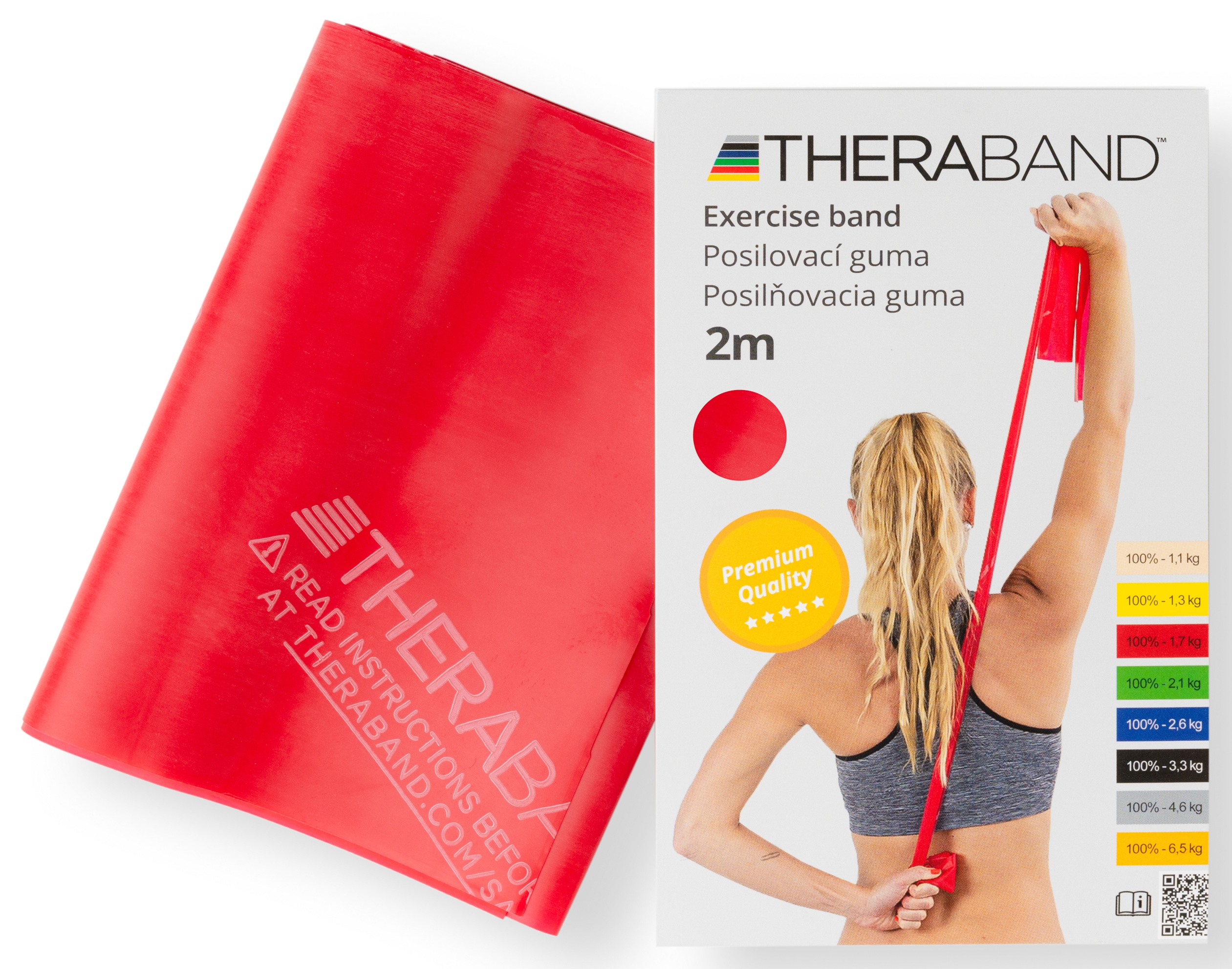 Thera-Band Posilovací guma červená 2 m od 195 Kč - Zbozi.cz