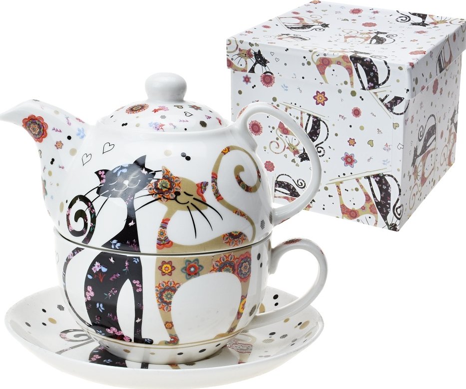 Queen Isabell Collection Tea for One 300 ml Cats in love od 924 Kč ...