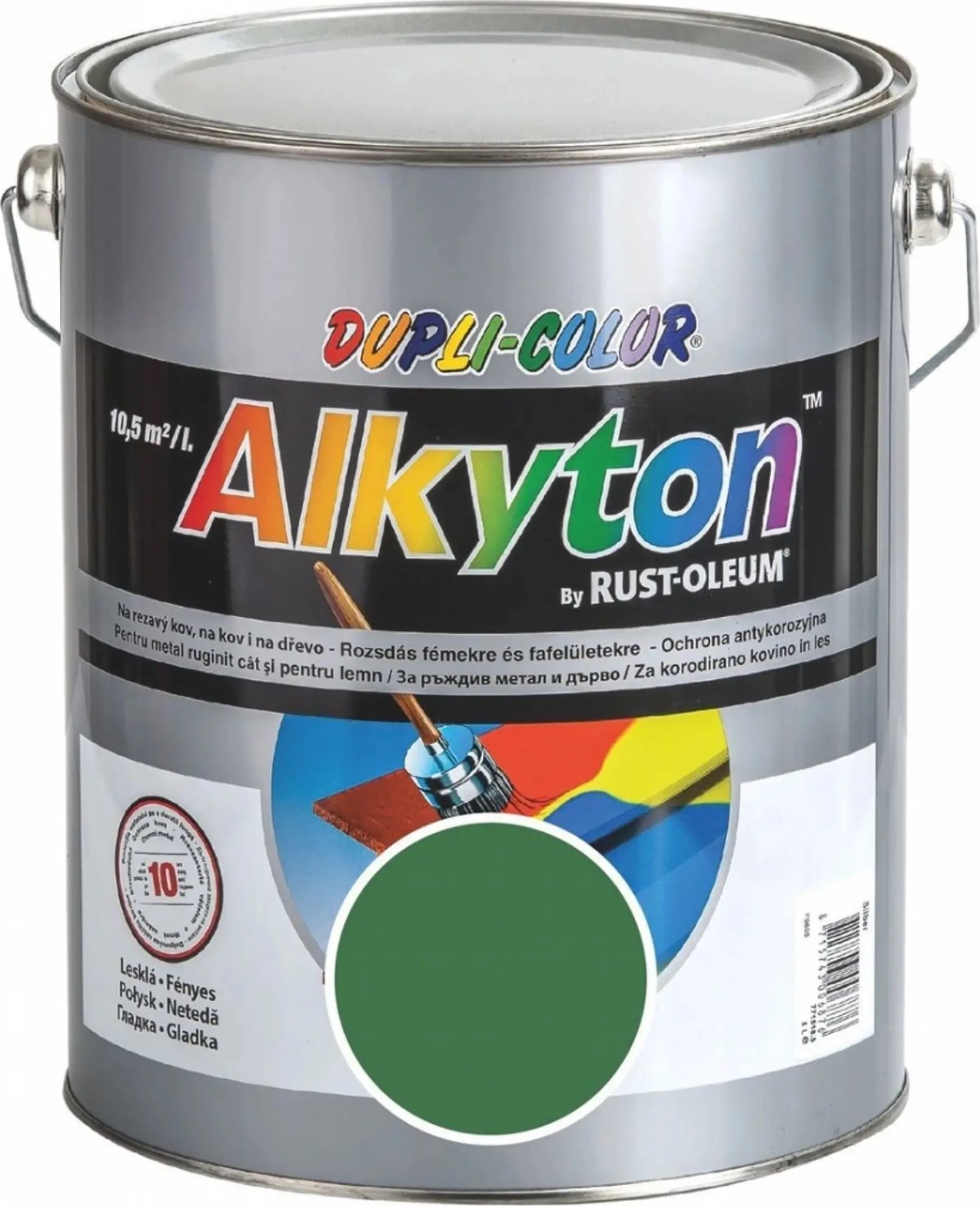 Rust Oleum Alkyton hladký lesk 5 l RAL 6029 mátově zelená od 2 579 Kč ...