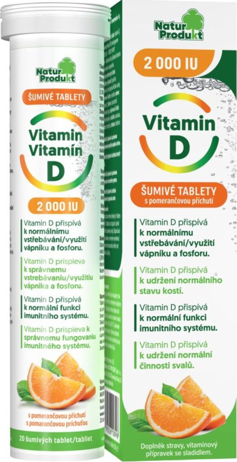 Naturprodukt Vitamín D 2000 IU 20 tbl. od 61 Kč - Zbozi.cz