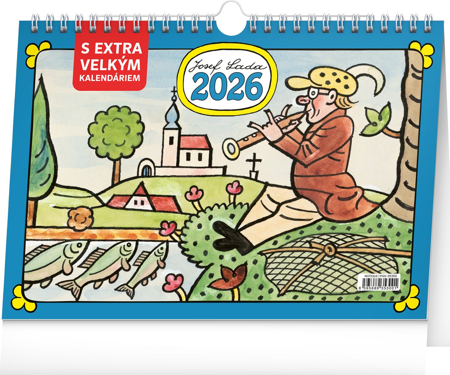 Notique Stolní kalendář s extra velkým kalendáriem Josef Lada 2026 od ...