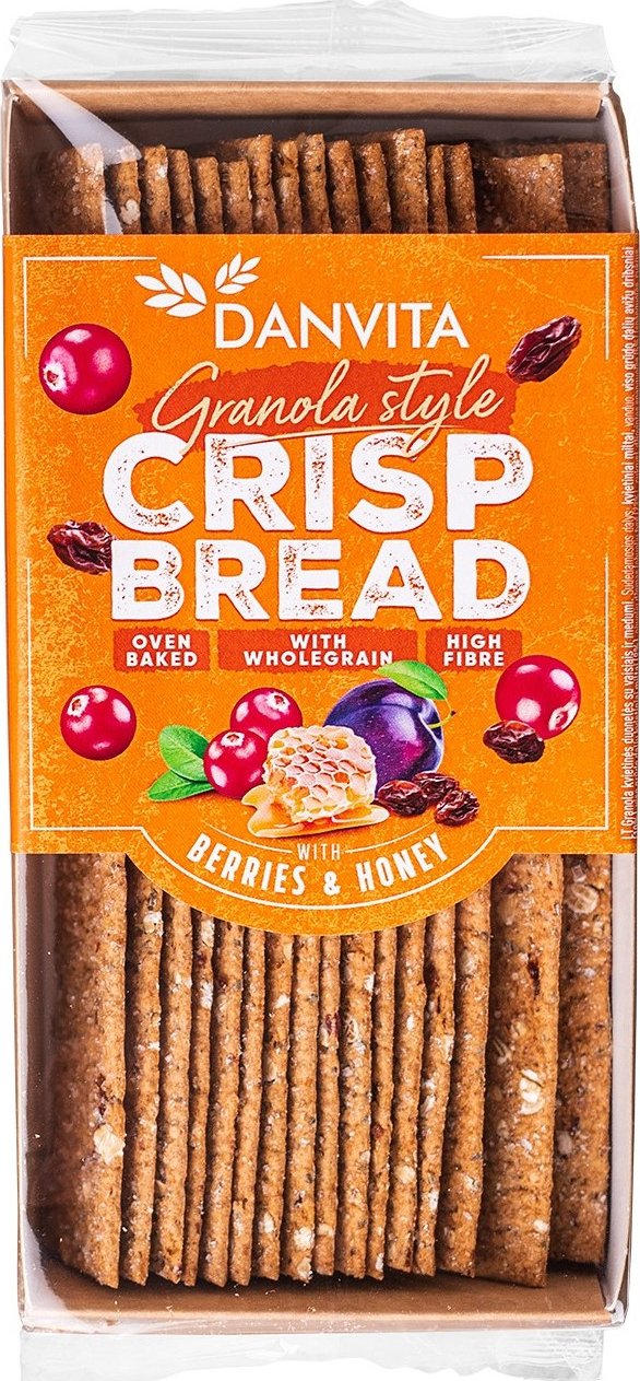 Danvita Granola Style Crisp Bread Berries & Honey 130 g od 37 Kč - Zbozi.cz