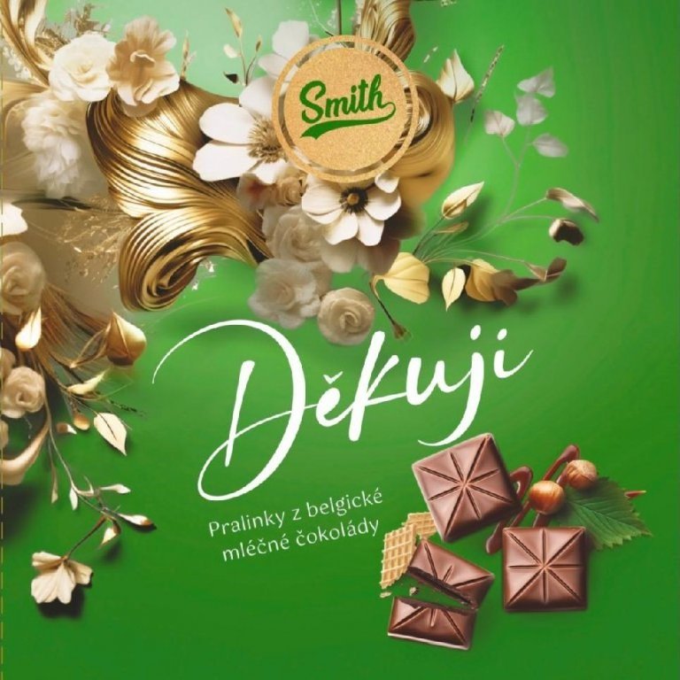 Smith Pralinky z belgické mléčné čokolády Děkuji 75 g od 80 Kč - Zbozi.cz
