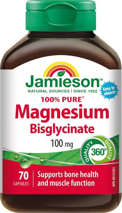 Jamieson Hořčík bisglycinát 100 mg 70 cps. od 376 Kč - Zbozi.cz