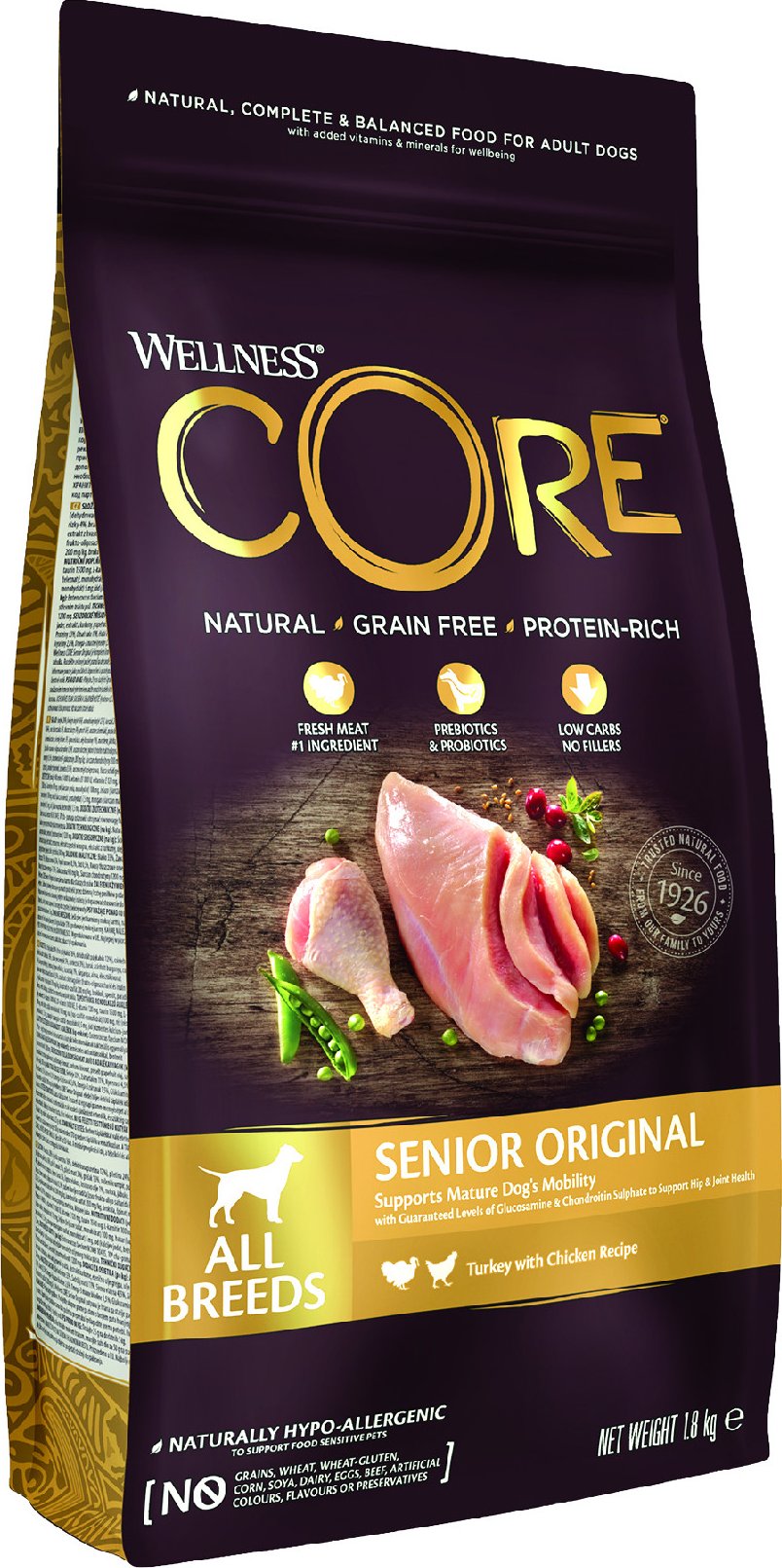 Wellness Pet Food Core Dog Original Senior All Breeds krůta a kuře 1,8 ...