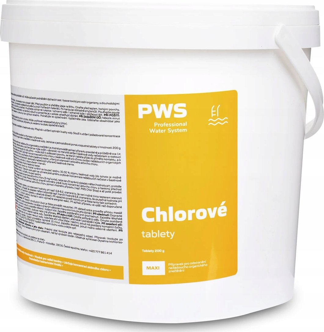 PWS Chlorové tablety pomalurozpustné 200 g 5 kg od 1 077 Kč - Zbozi.cz