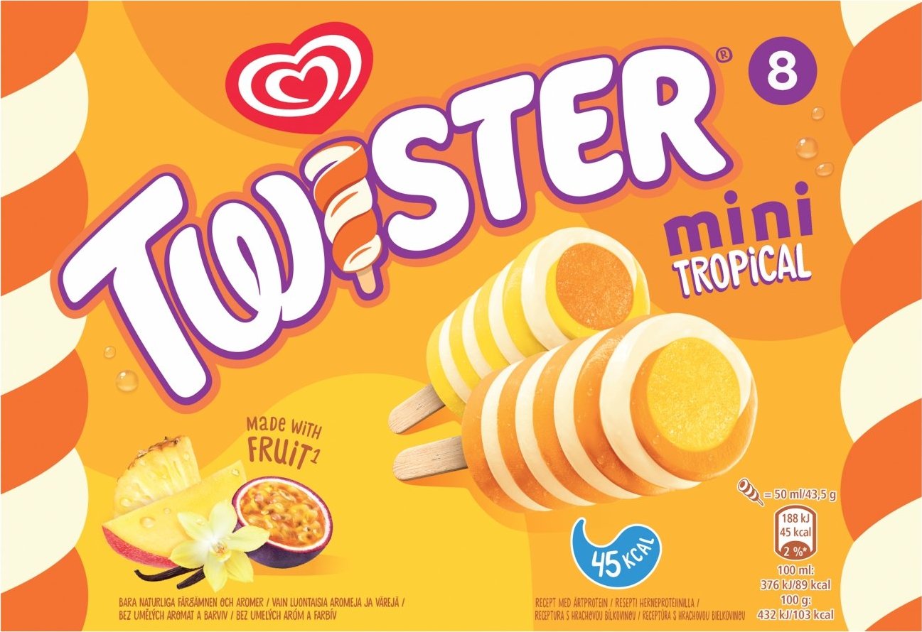 Algida Twister Mini Tropical 8x 50 ml od 140 Kč - Zbozi.cz