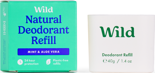 Wild Refill Mint & Aloe Vera tuhý deodorant náhradní náplň 40 g - Zbozi.cz