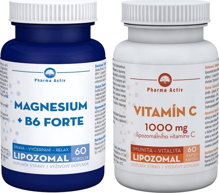 Pharma Activ Lipozomal Vitamíc C 1000 mg 60 cps.+ Magnesium+B6 60 tob ...