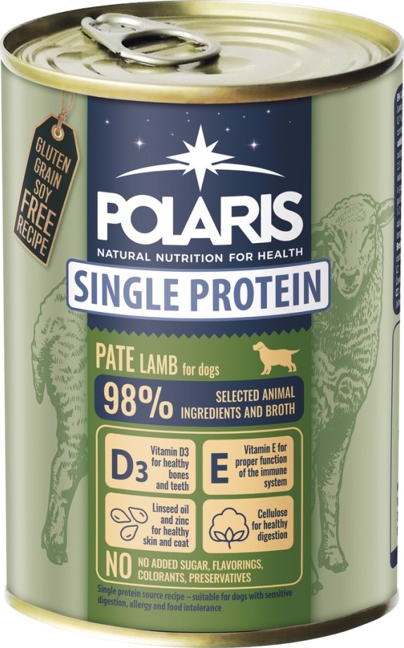Polaris Single Protein paté konzerva jehněčí 400 g od 37 Kč - Zbozi.cz