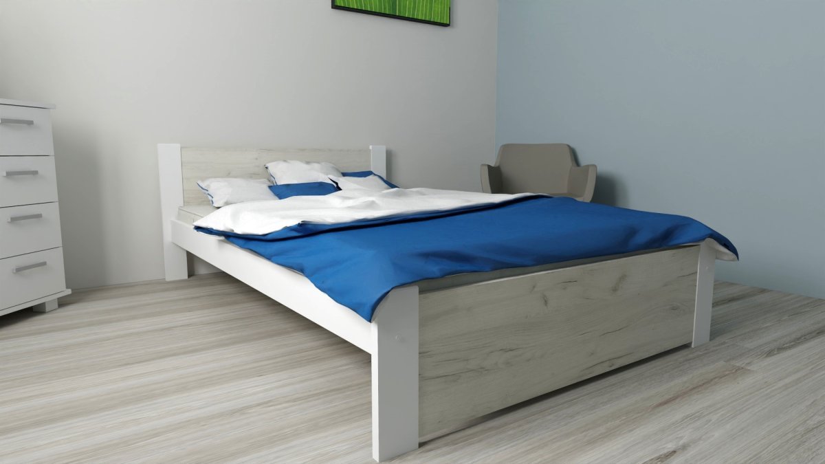 ComfortMatrace Luna s roštem 140 x 200, dub craft/bílá od 5 477 Kč ...