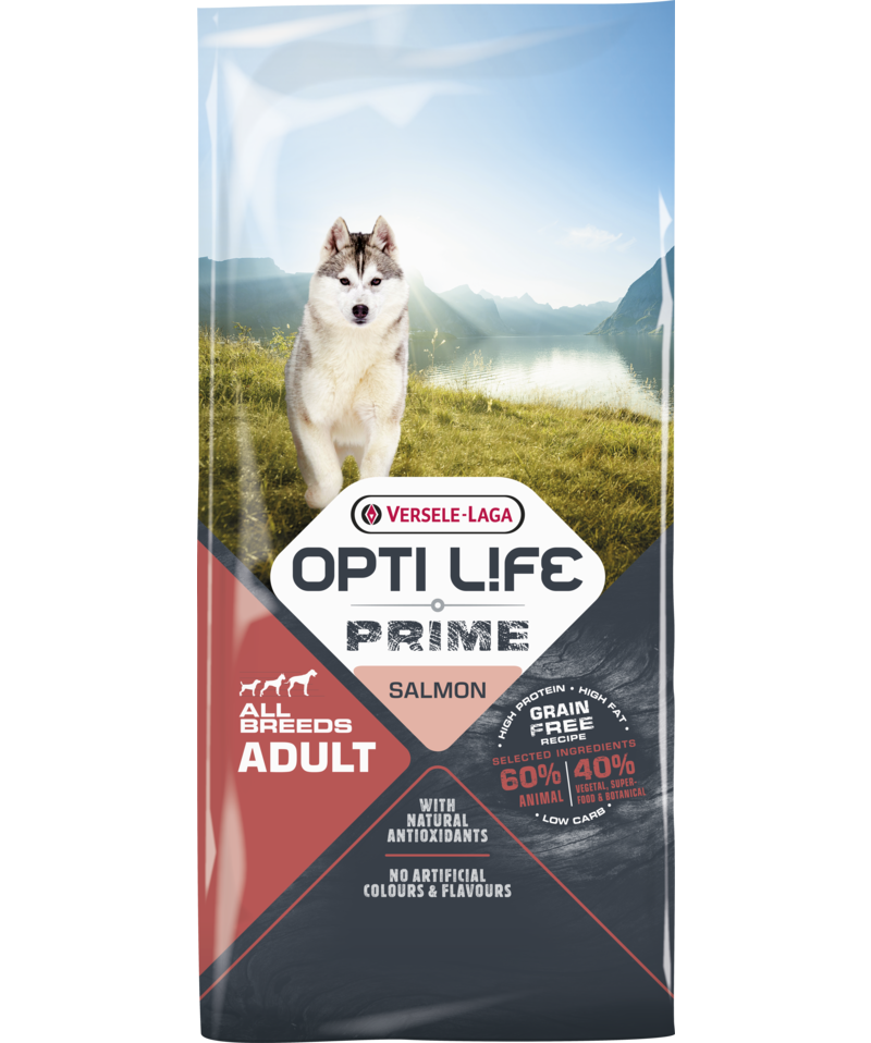 Versele-Laga Opti Life Prime Adult All Breeds Salmon od 1 348 Kč - Zbozi.cz