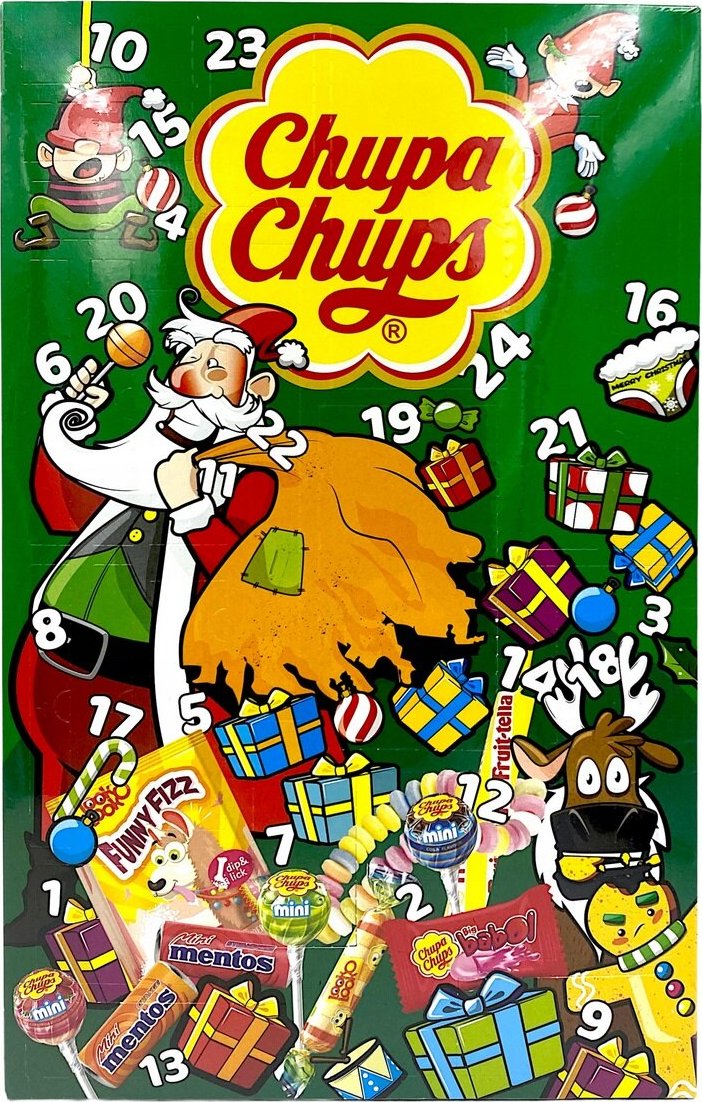 Chupa Chups Adventní kalendář zelený/Santa 180 g od 89 Kč - Zbozi.cz