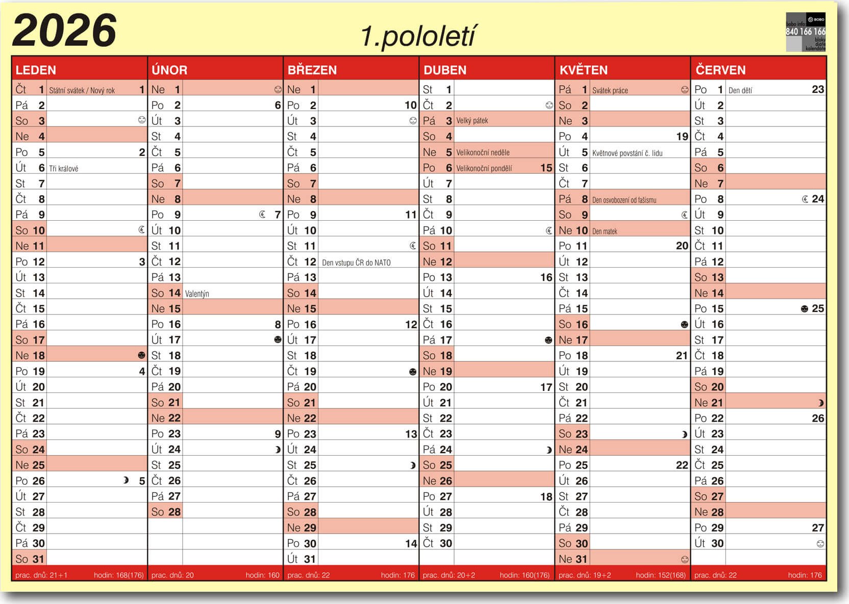 BOBO Lístkový kalendář A5 2026 od 9,68 Kč - Zbozi.cz