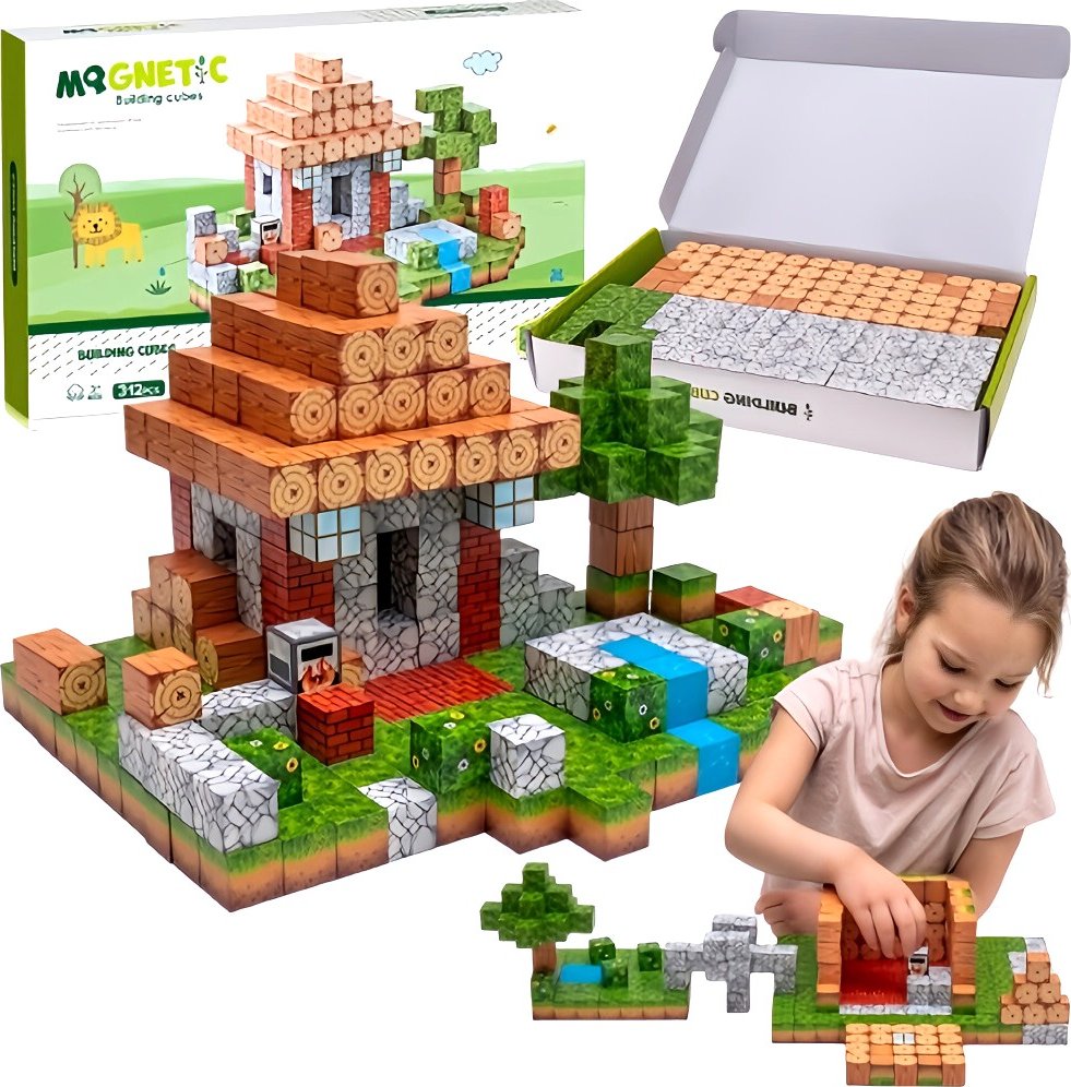 iMex Toys Magnetická stavebnice 312 ks ve stylu minecraft od 1 879 Kč ...