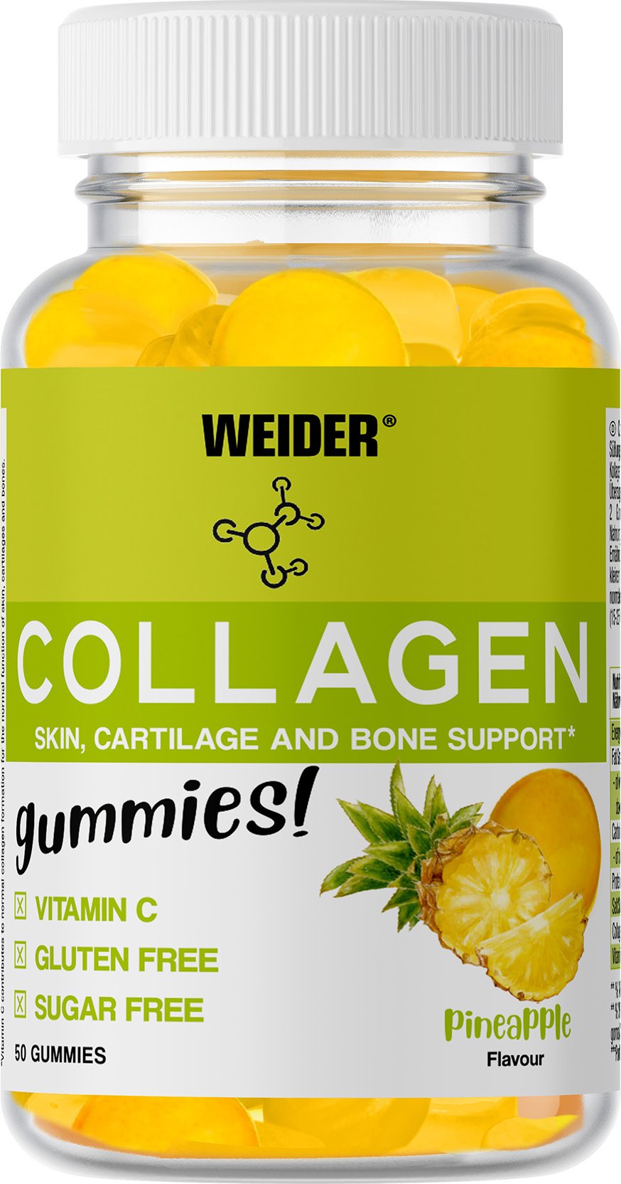 Weider Collagen Gummies Pineapple 50 cps. od 189 Kč - Zbozi.cz