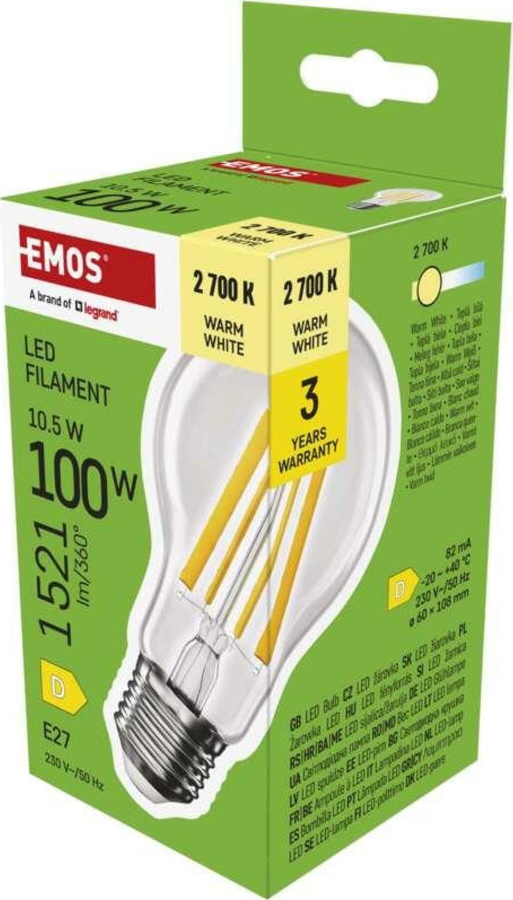 EMOS ZF5D62 E27 10,5W 230V 1521lm 2700K od 80 Kč - Zbozi.cz