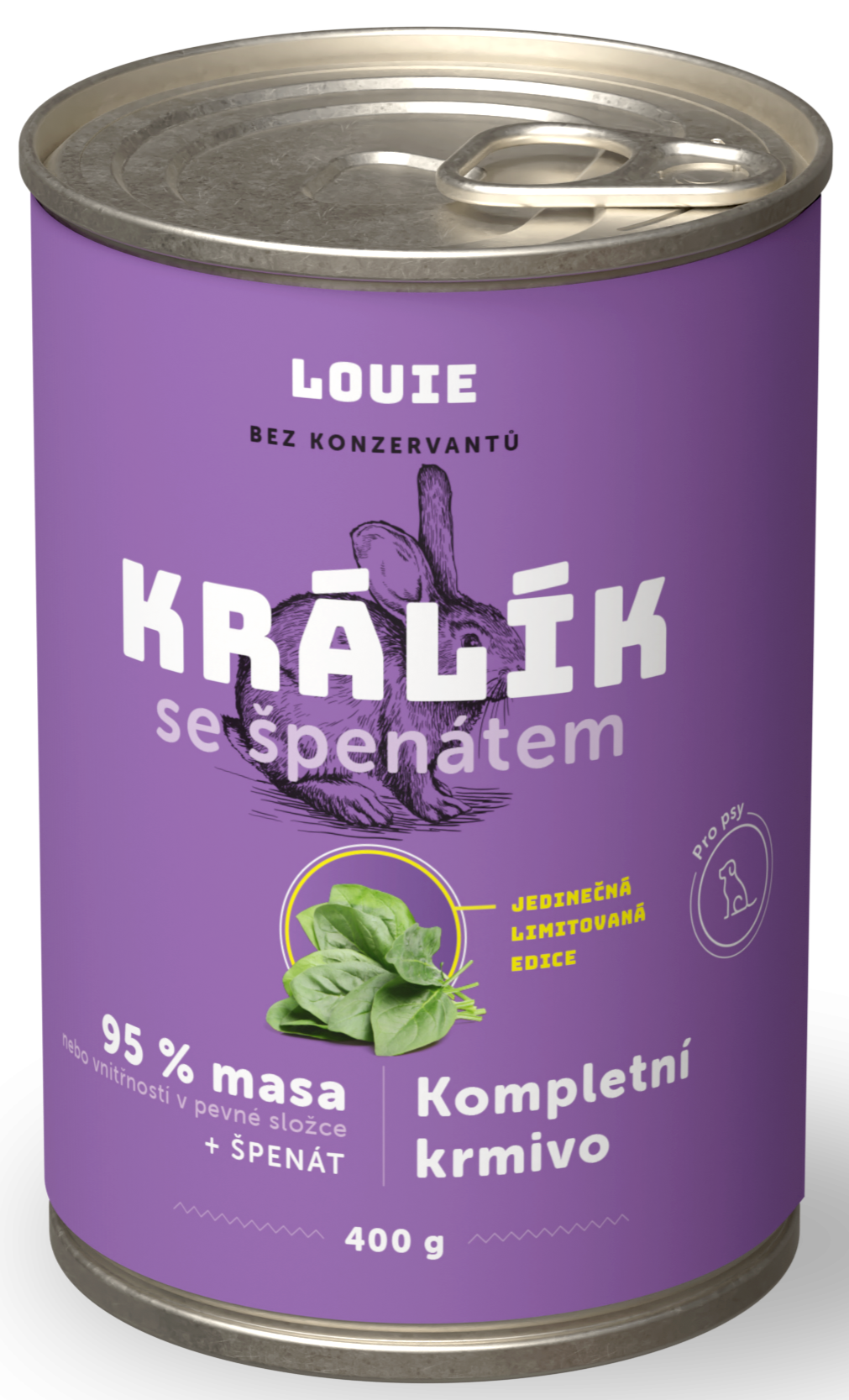 Louie Konzerva pro psy králík se špenátem 400 g od 63 Kč - Zbozi.cz