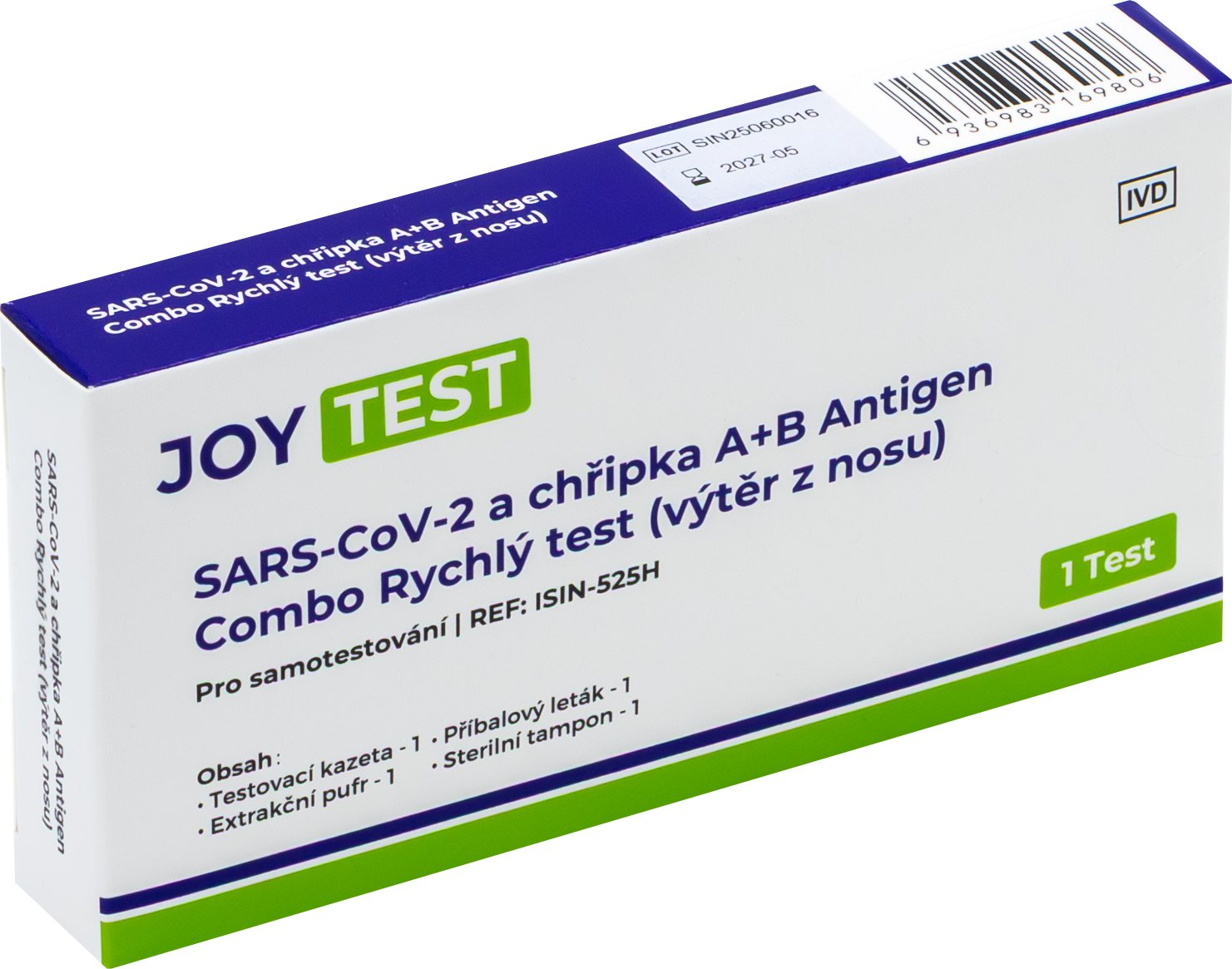 JOYTEST 3v1 respirační multitest chřipka A+B/SARS-CoV-2 1 ks od 56 Kč ...