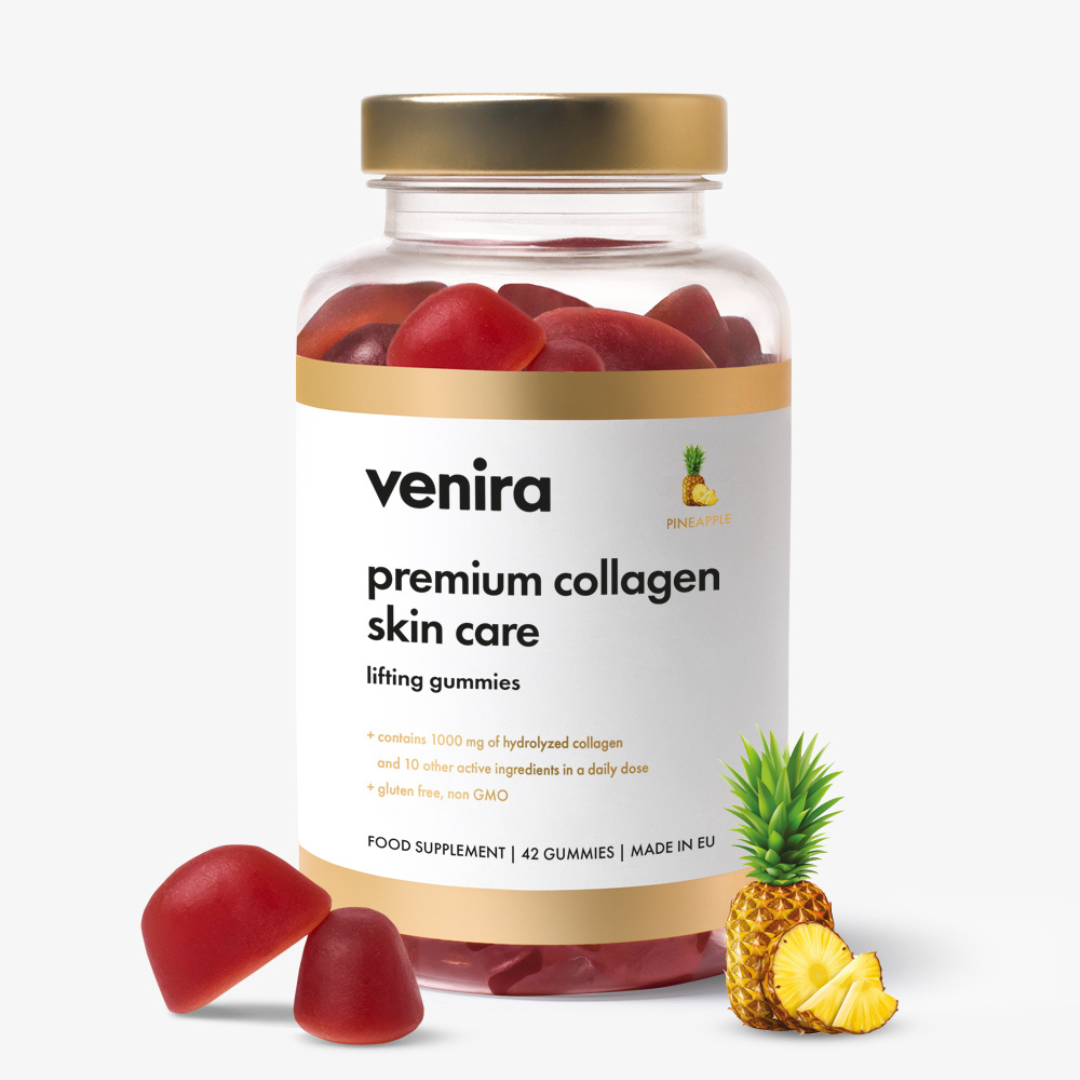 Recenze VENIRA Premium Collagen Skin Care Lifting Gummies ananas 42 ks ...