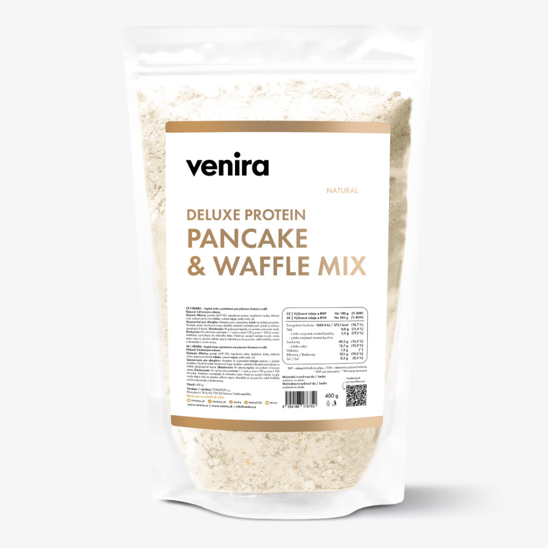 VENIRA Deluxe Protein Pancake & Waffle mix 400 g od 279 Kč - Zbozi.cz