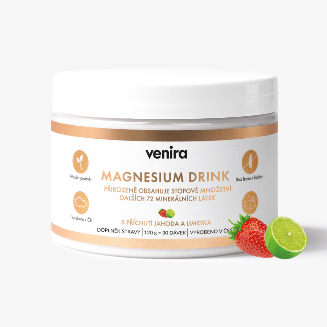VENIRA Magnesium drink jahoda/limetka 120 g od 419 Kč - Zbozi.cz