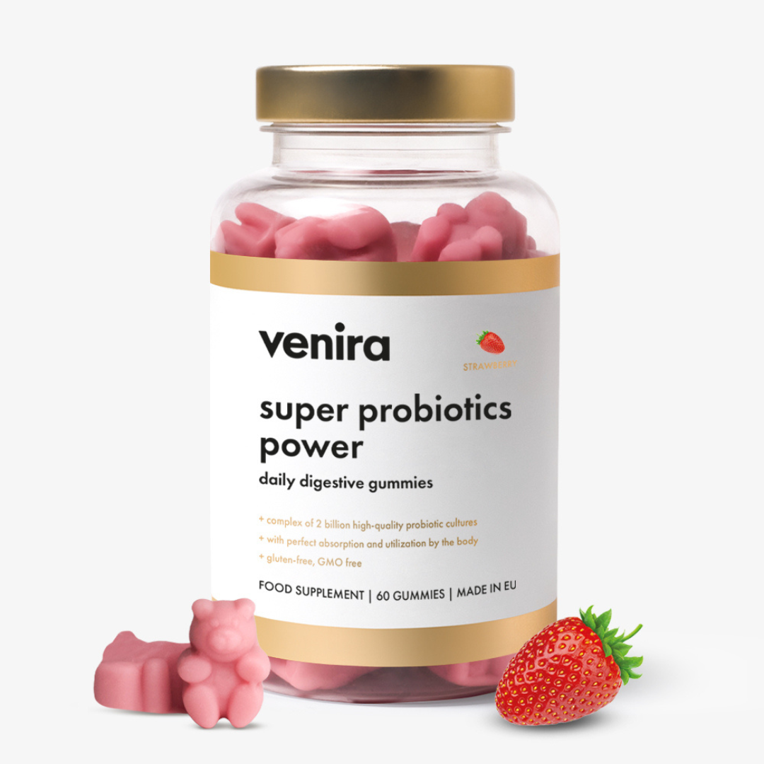 VENIRA Super Probiotics Power Daily Digestive Gummies jahoda 60 ks od ...