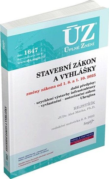 ÚZ 1647: Stavební zákon a vyhlášky 2025 - Nakladatelství Sagit (2025 ...