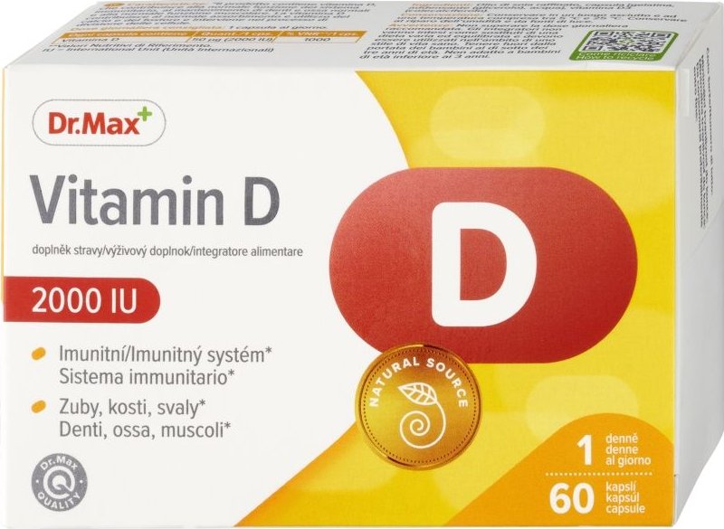Dr. Max Vitamin D 50 mcg 60 cps. od 189 Kč - Zbozi.cz