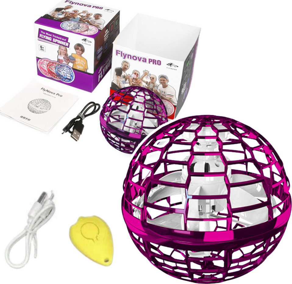 LEAN Toys Flynova Pro Létající koule LED 10 cm růžová od 432 Kč - Zbozi.cz