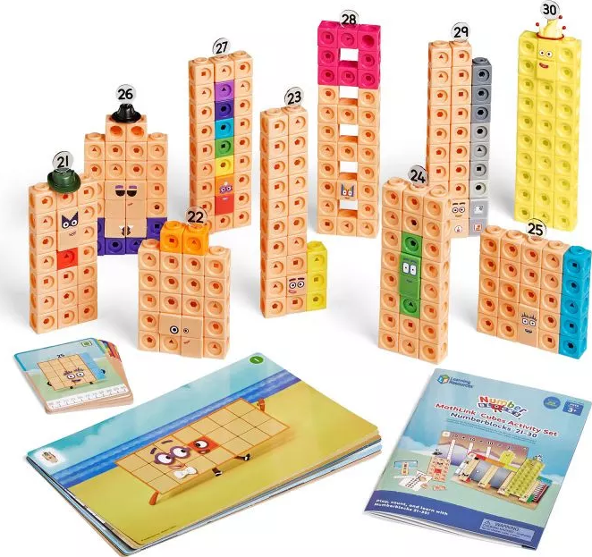 Learning Resources MathLink Cubes Numberblocks 21-30 Activity Set od 1 ...