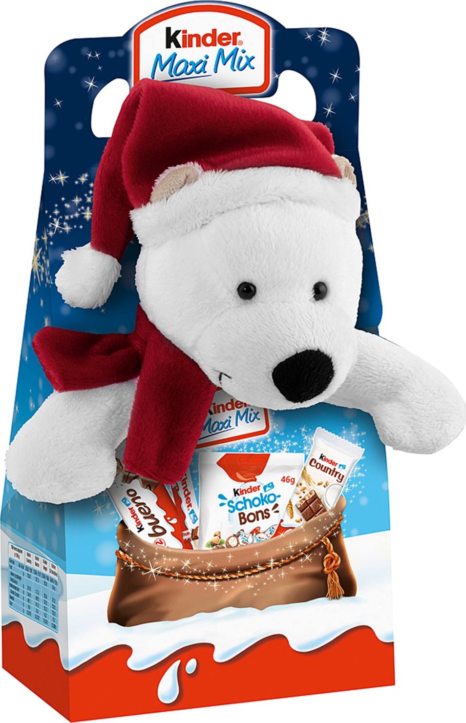 Kinder Maxi Mix s plyšovou hračkou medvídek 133 g - Zbozi.cz