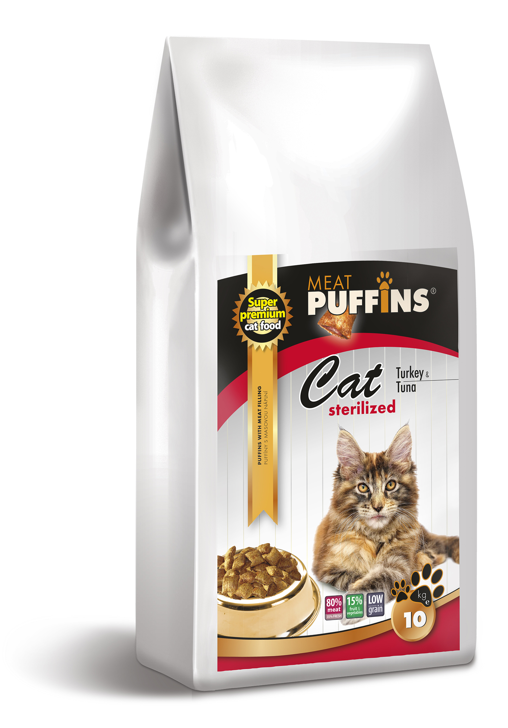 Puffins Cat Sterilised Turkey/Tuna 10 kg od 1 075 Kč - Zbozi.cz