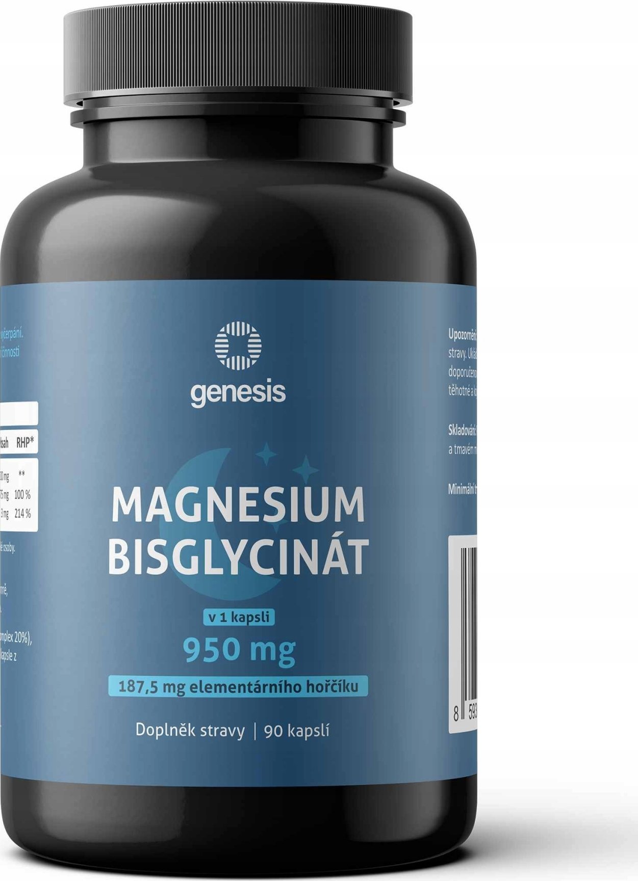 Genesis Magnesium Bisglycinate 950 mg + B6 90 cps. od 381 Kč - Zbozi.cz