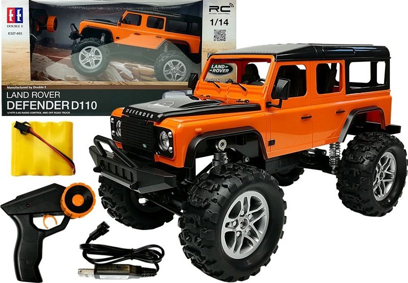 Double Eagle Land Rover Defender 4x4 1:14 oranžový - Zbozi.cz