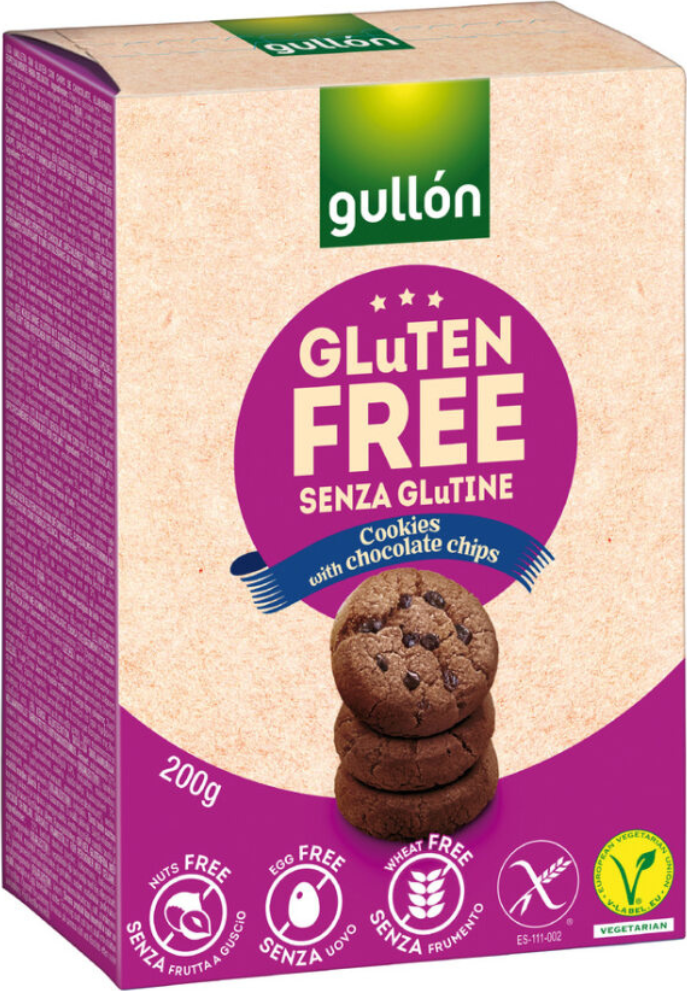 Gullón Cookies s kousky čokolády bez lepku 200 g od 59 Kč - Zbozi.cz