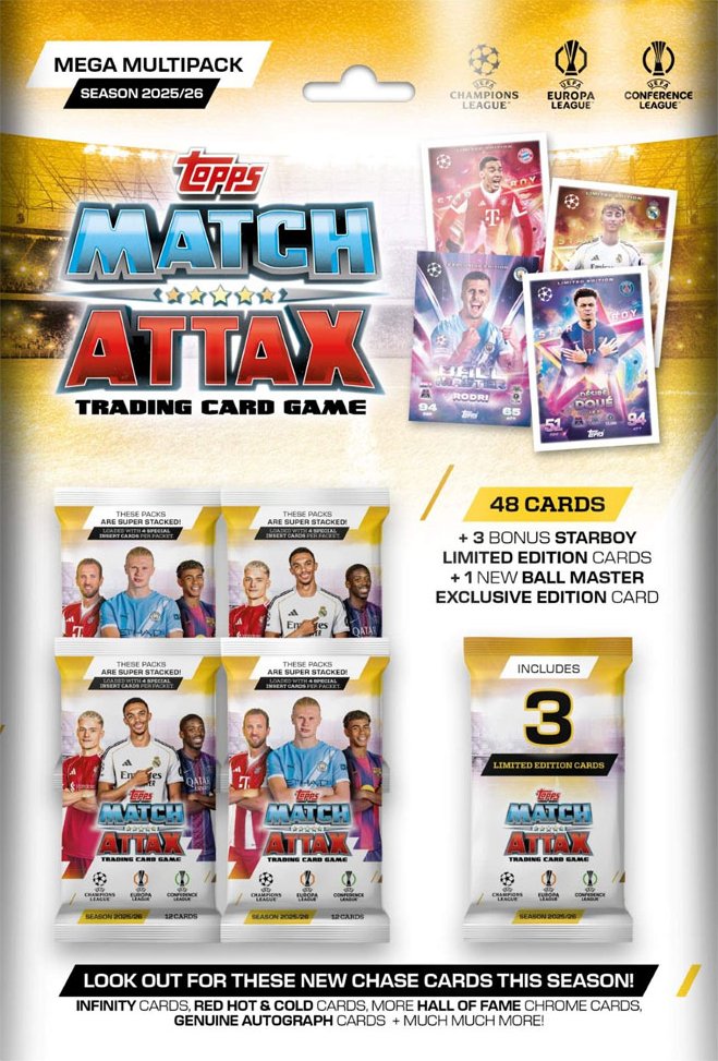 Topps Match Attax Trading Cards 2025/26 UEFA Champions League Mega ...