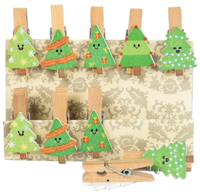 Fandy 946058 kolíčky dekorační dřevěné stromečky 10 ks od 28 Kč - Zbozi.cz